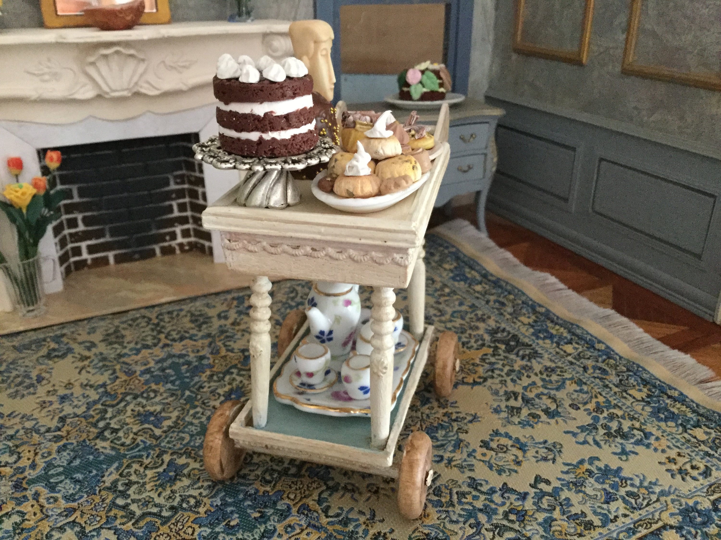 Dollhouse Tea Cart - Etsy