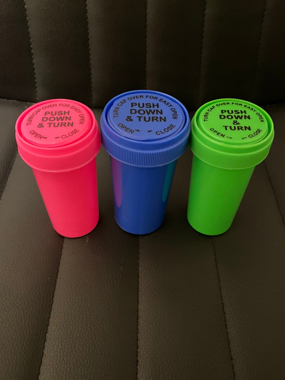 Medicine Bottle Neon Custom Pill Bottle Stash Jar Safety - Etsy