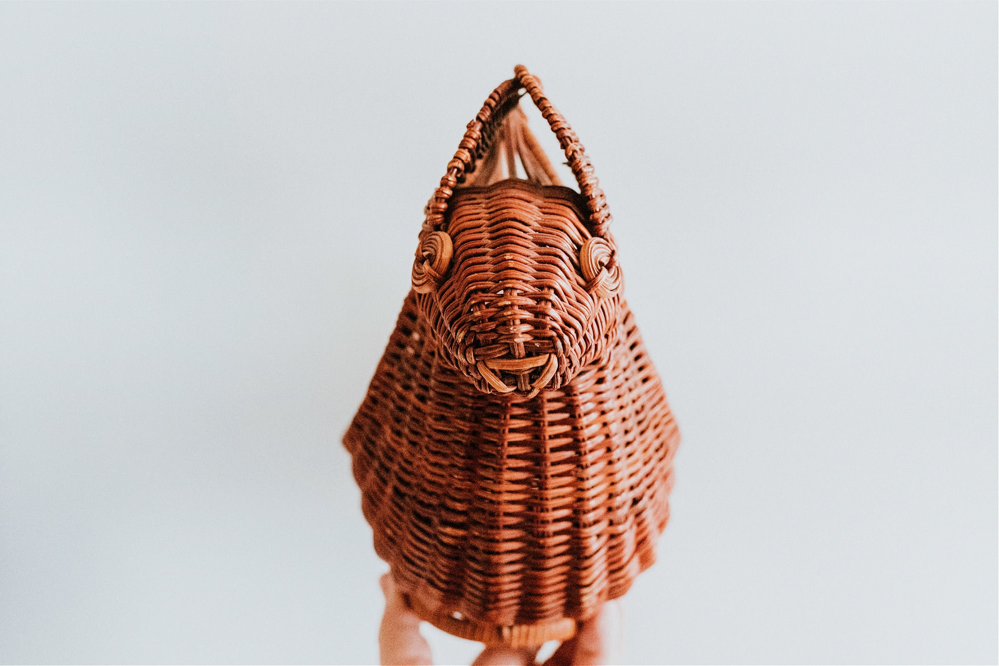 Vintage Wicker Bunny Rabbit Basket Handmade Boho Bunny Basket Vintage ...