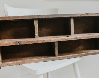 Vintage Red Wood Tool Box Primitive Wood Tool Caddy Rustic Wood ...