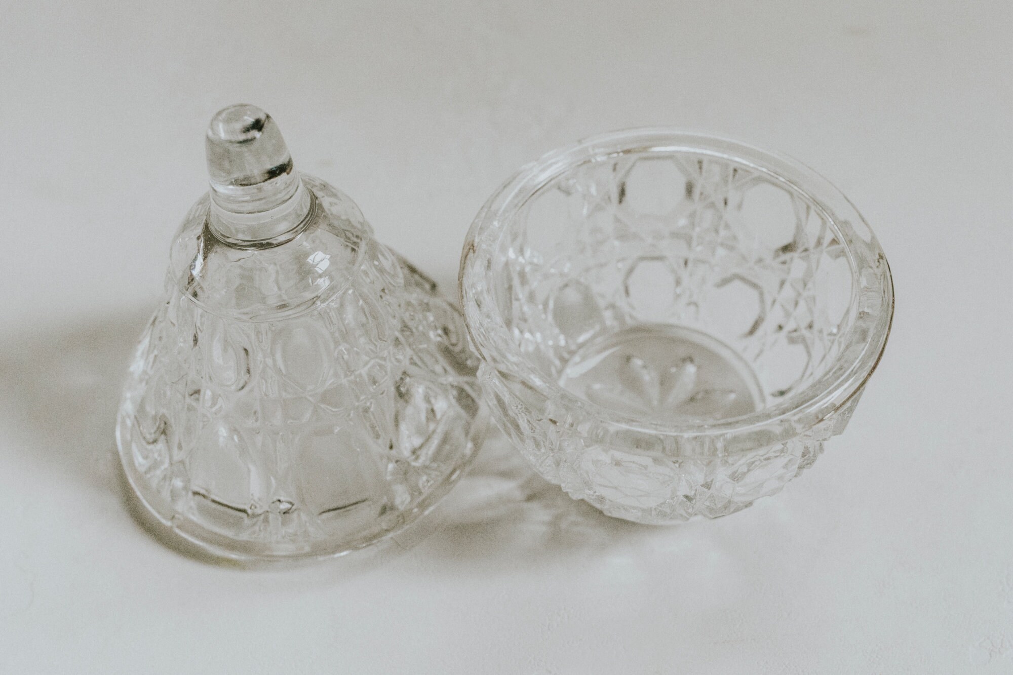Vintage Cut Glass Pear Diamond Pattern Pressed Glass Pear Trinket Dish ...