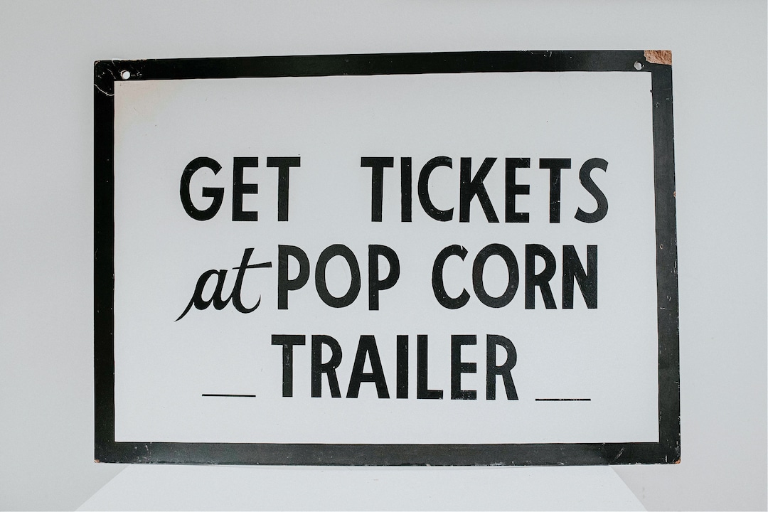 Vintage Amusement Park Double Sided Sign | Vintage Carnival Tickets ...