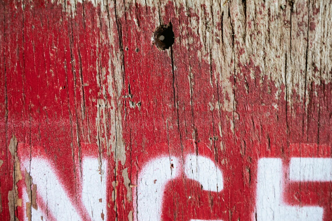Vintage Red and White Plywood Sign Wood Danger Rifle Range Handmade ...