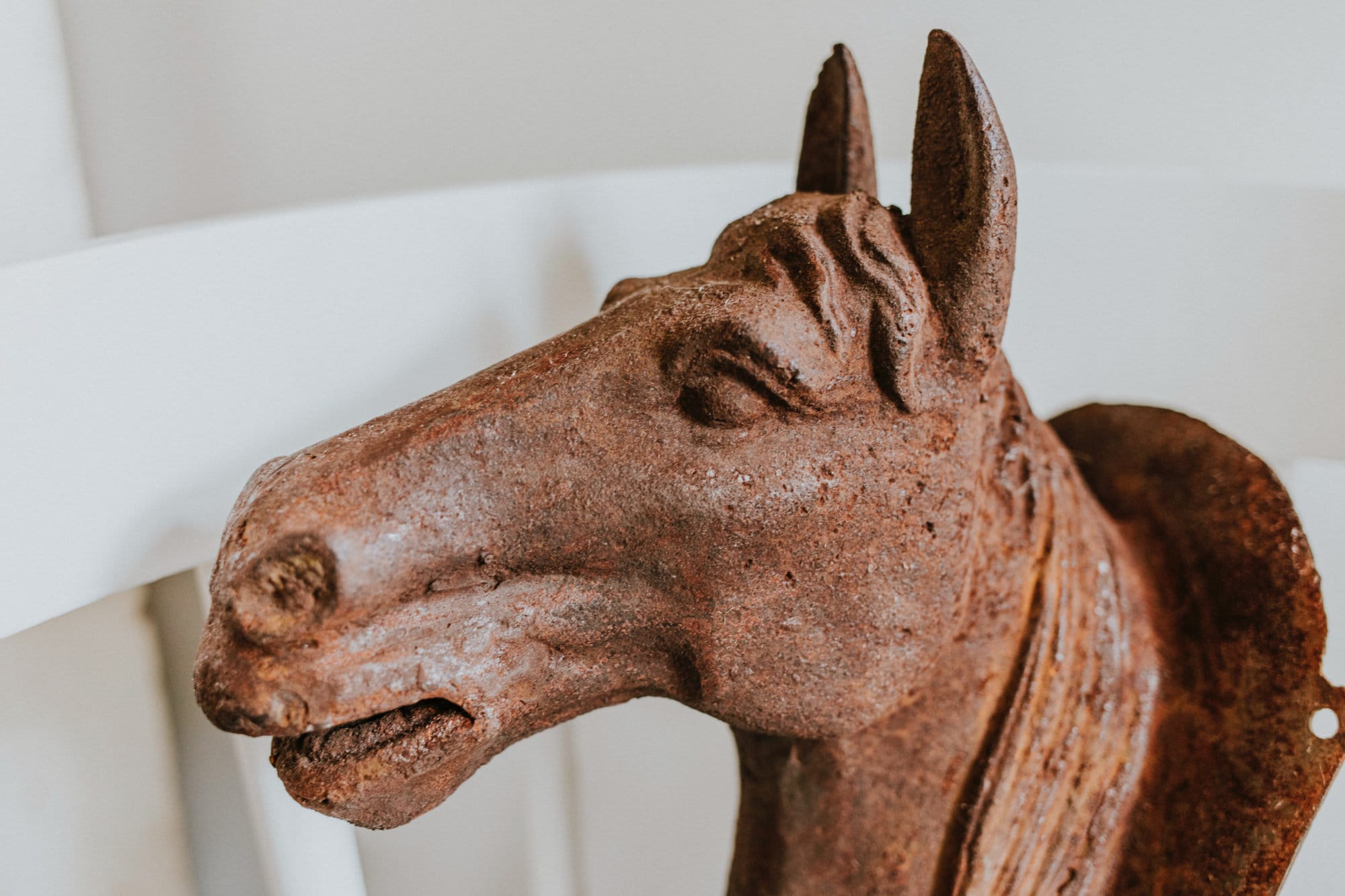 HEAVY Vintage Solid Cast Iron Wall Mount Horse Head Antique ... HEAVY Vintage Solid Cast Iron Wall Mount Horse Head Antique ...