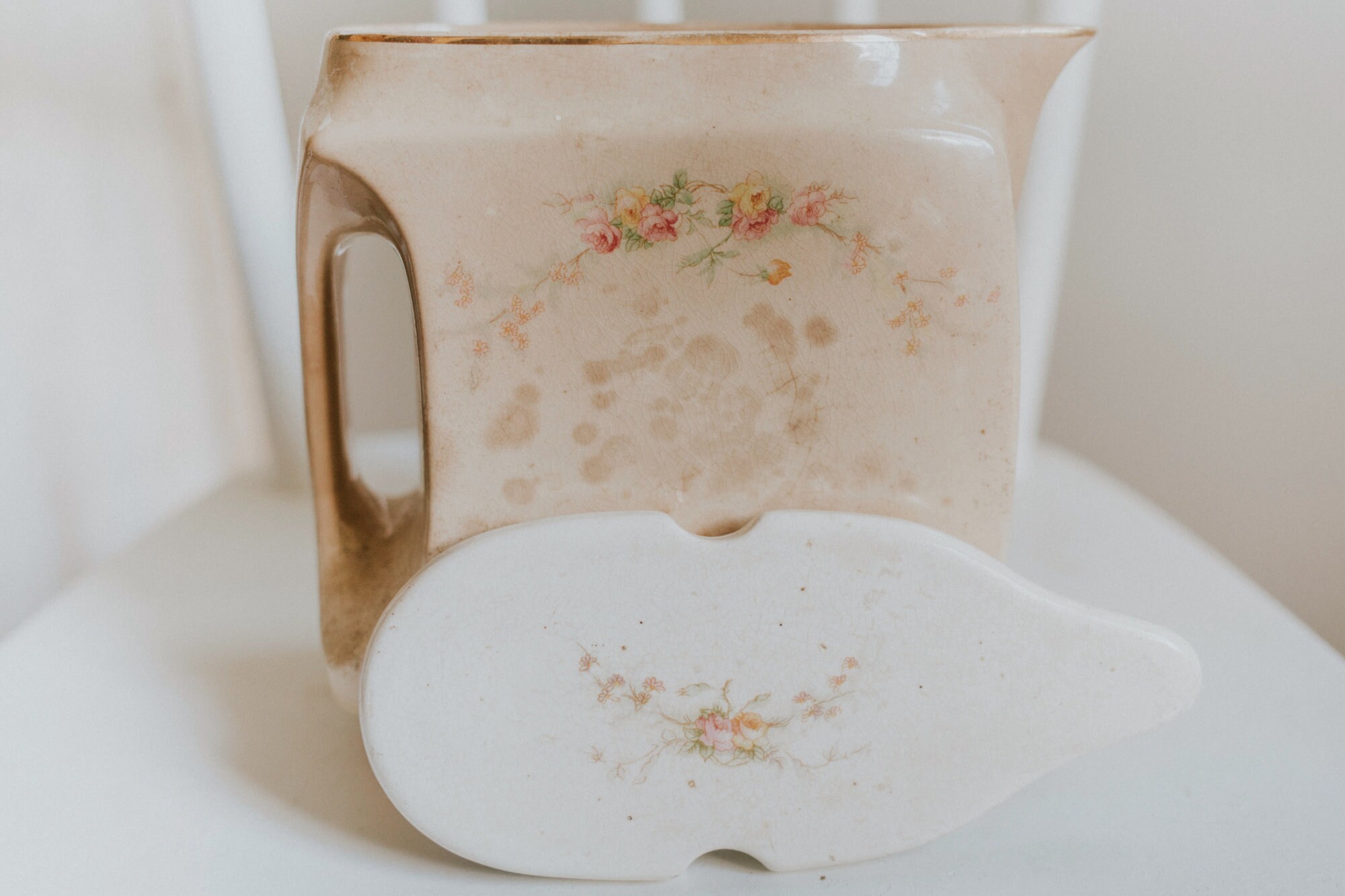 Vintage Bakerite Stained and Crazed Lidded Pitcher Mid Century Art Deco ...