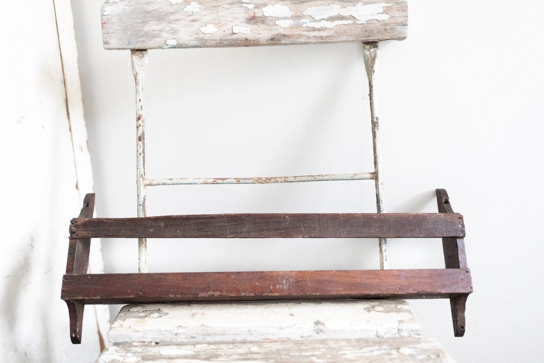 RARE Primitive Plate Display Rack | Antique Square Nail Construction ...