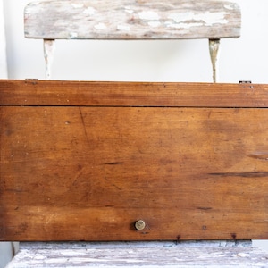 Vintage Handmade Solid Wood Box | Cubbies Storage Box With Lid | Brass ...