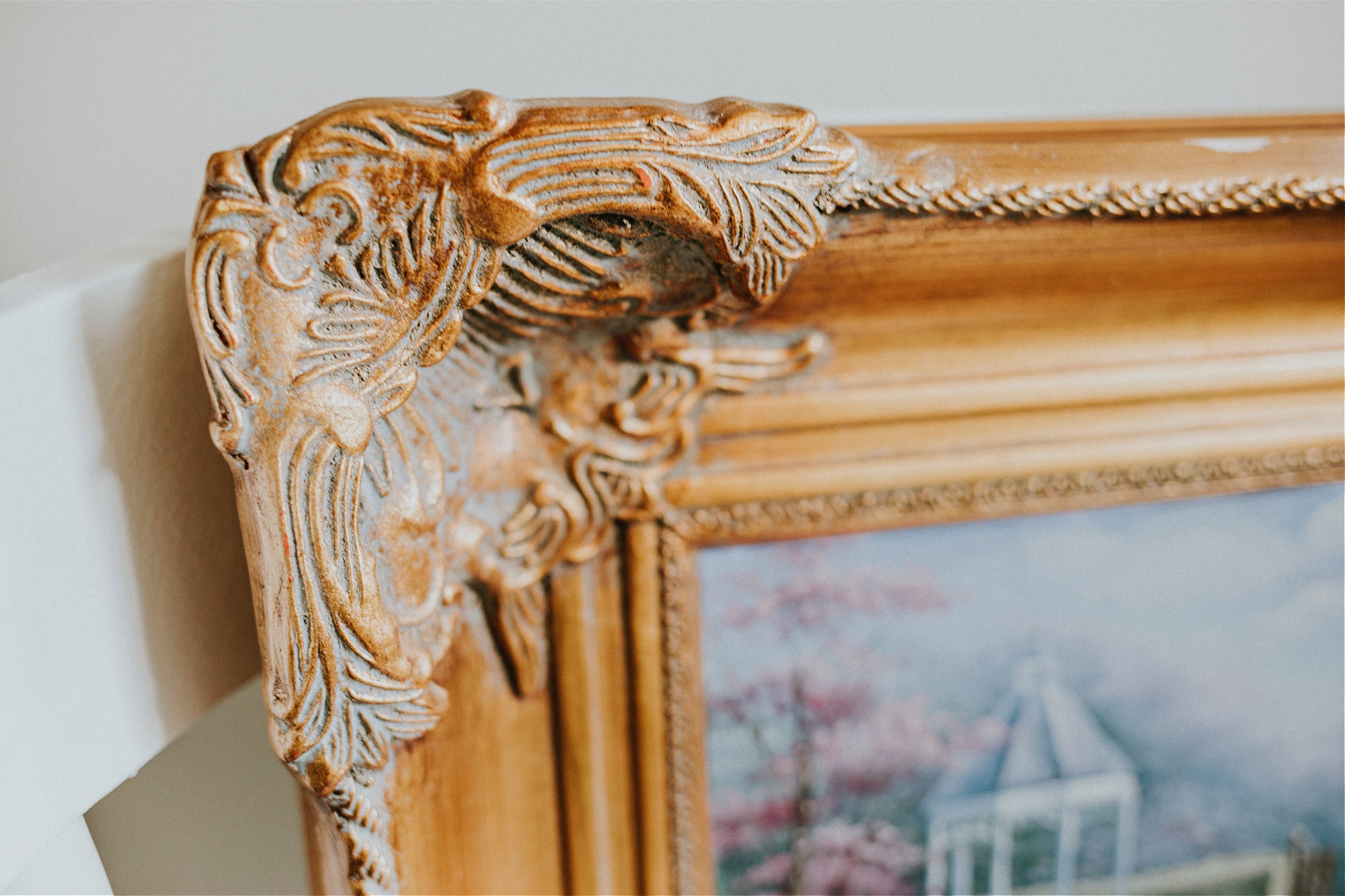 Mysterious C. Jaffey Original Oil Painting in Ornate Gold Gilded Frame ...