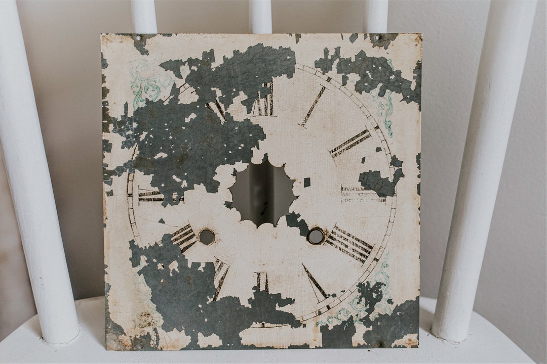 Vintage Metal Clock Face | Vintage Roman Numeral Clock Dial With ...