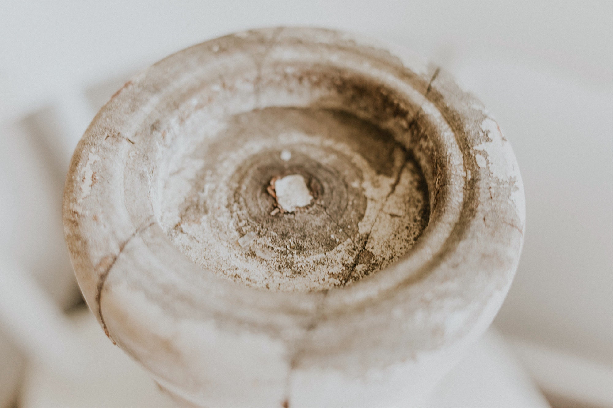 Chippy Wood Heavy and Large Wood Column Distressed White Paint Wood ...