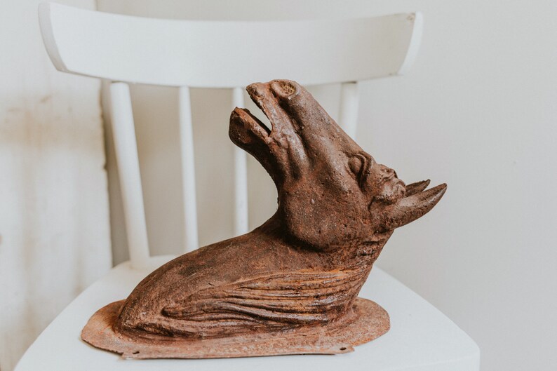 HEAVY Vintage Solid Cast Iron Wall Mount Horse Head Antique ... HEAVY Vintage Solid Cast Iron Wall Mount Horse Head Antique ...