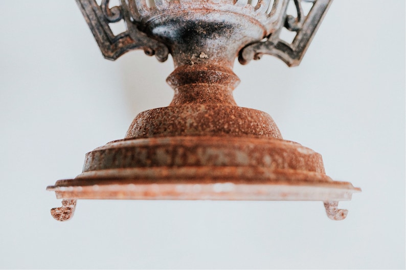 Antique Cast Iron Coal Wood Stove Humidifier Finial Basket | Cast Iron ...