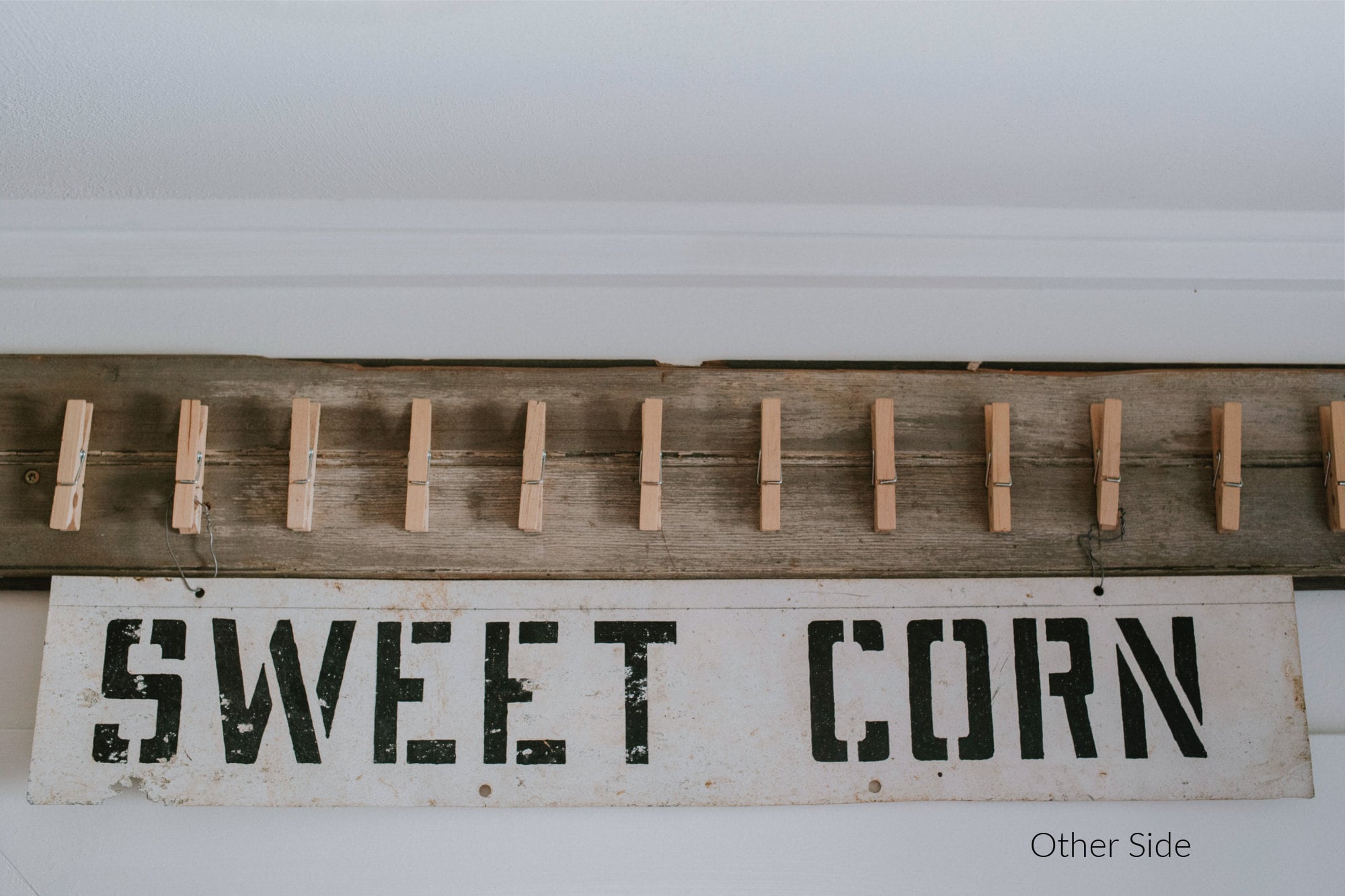 AUTHENTIC Farm Stand Sweet Corn Sign Hand Painted Metal Road Side Stand ...