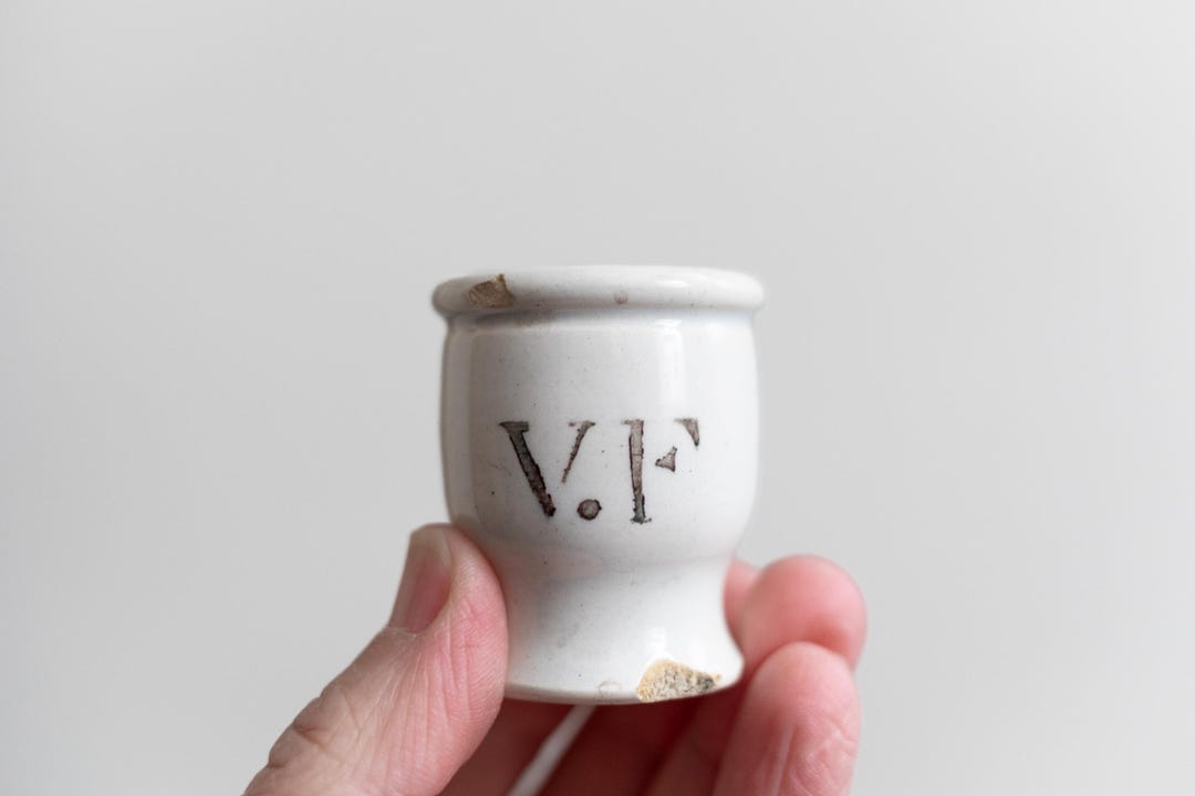 Very RARE Antique French Ironstone Ointment Pot | VF Ophthalmic ...