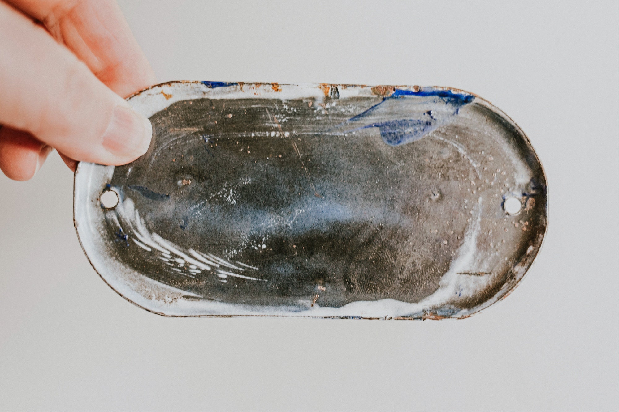 Vintage Blue French Enamel House Numbers Blue Metal Number Sign Hanging ...