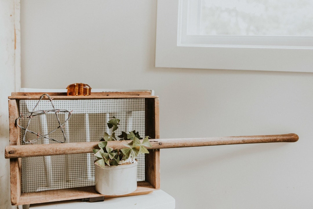 Vintage Ash Sifter | Vintage Coal Saver | Primitive Long Handled Makedo ...