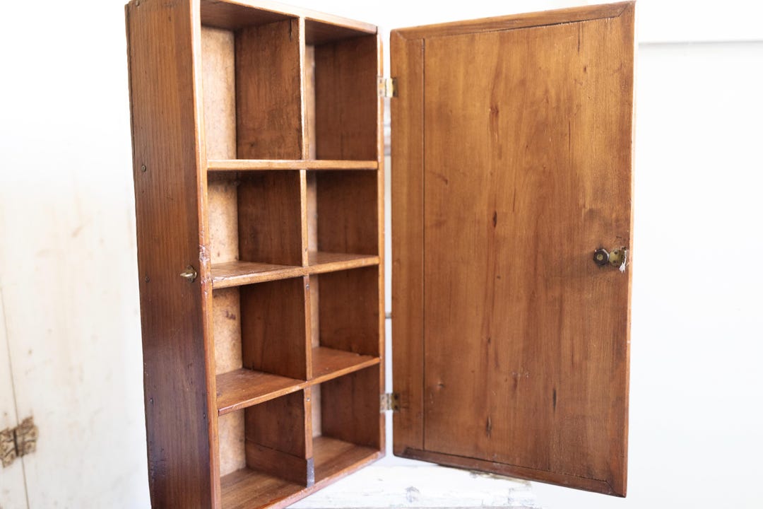 Vintage Handmade Solid Wood Box | Cubbies Storage Box With Lid | Brass ...