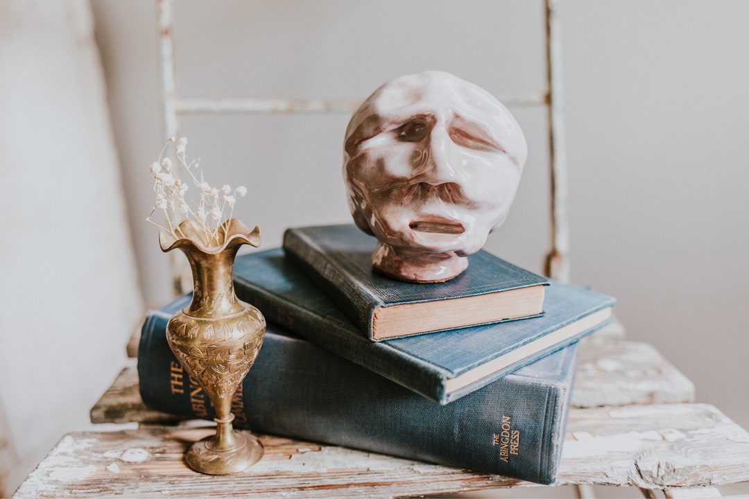 Small Pottery Sculpture Bust | Original Handmade Pottery Face Bust ...