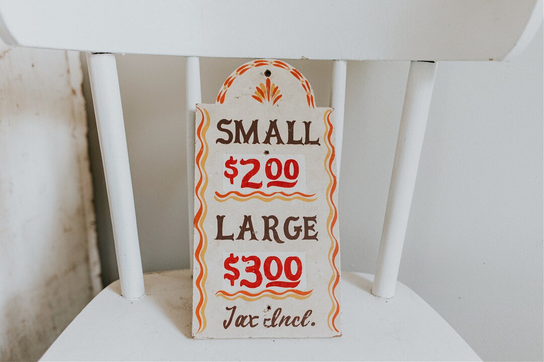 Small Vintage Carnival Sign Carnival Food Sign Hand Painted Plywood ...