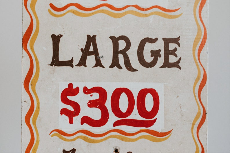 Small Vintage Carnival Sign Carnival Food Sign Hand Painted Plywood ...