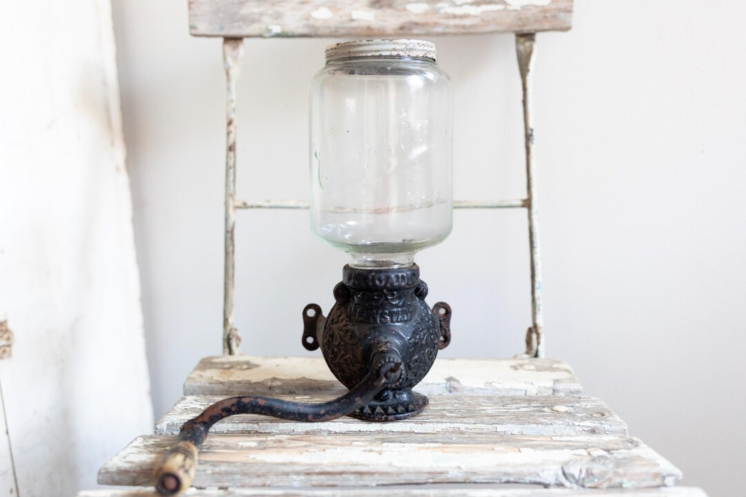 Antique Arcade Crystal No 3 Coffee Grinder | Early 1900's Glass and ...
