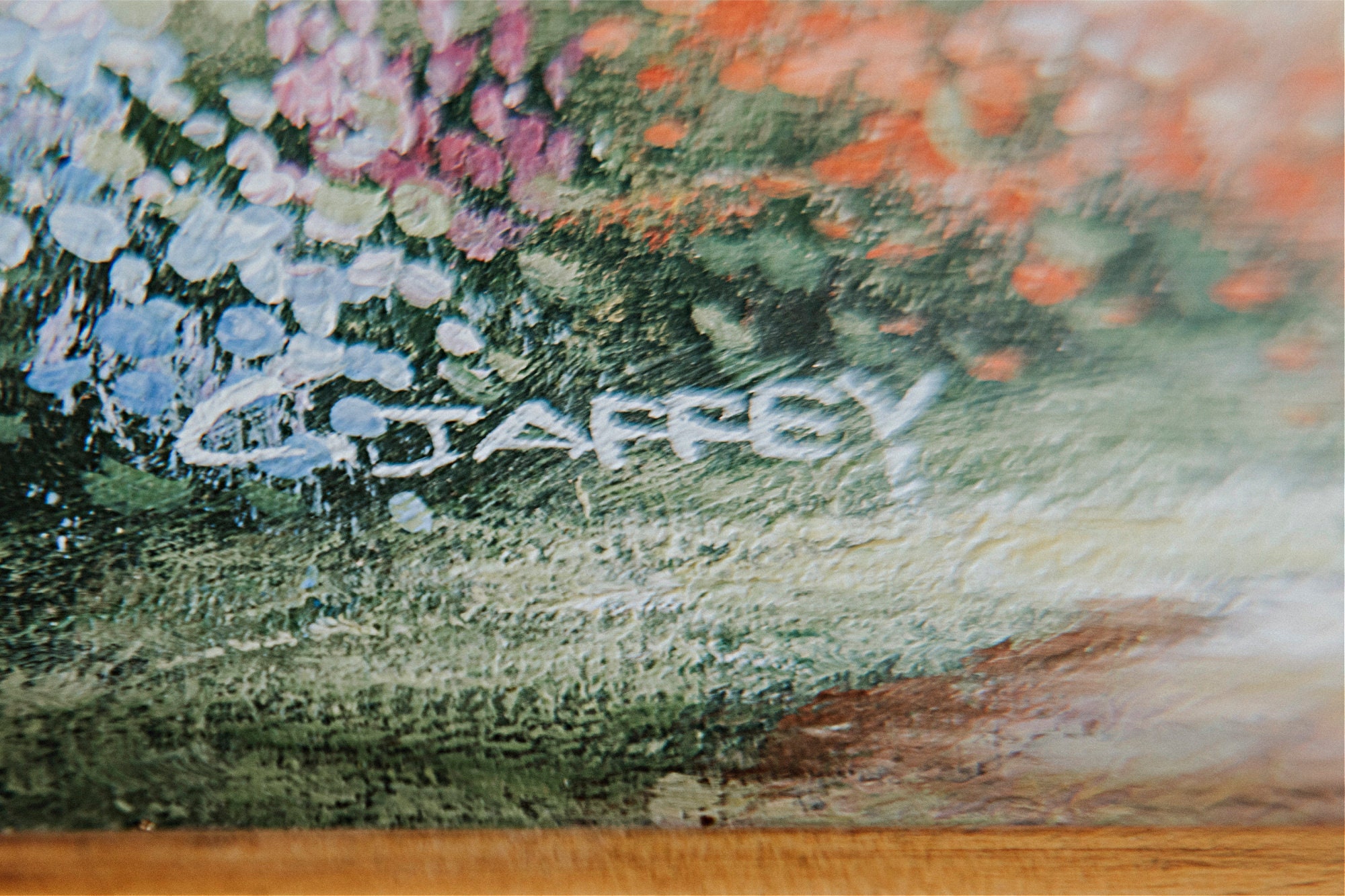 Mysterious C. Jaffey Original Oil Painting in Ornate Gold Gilded Frame ...