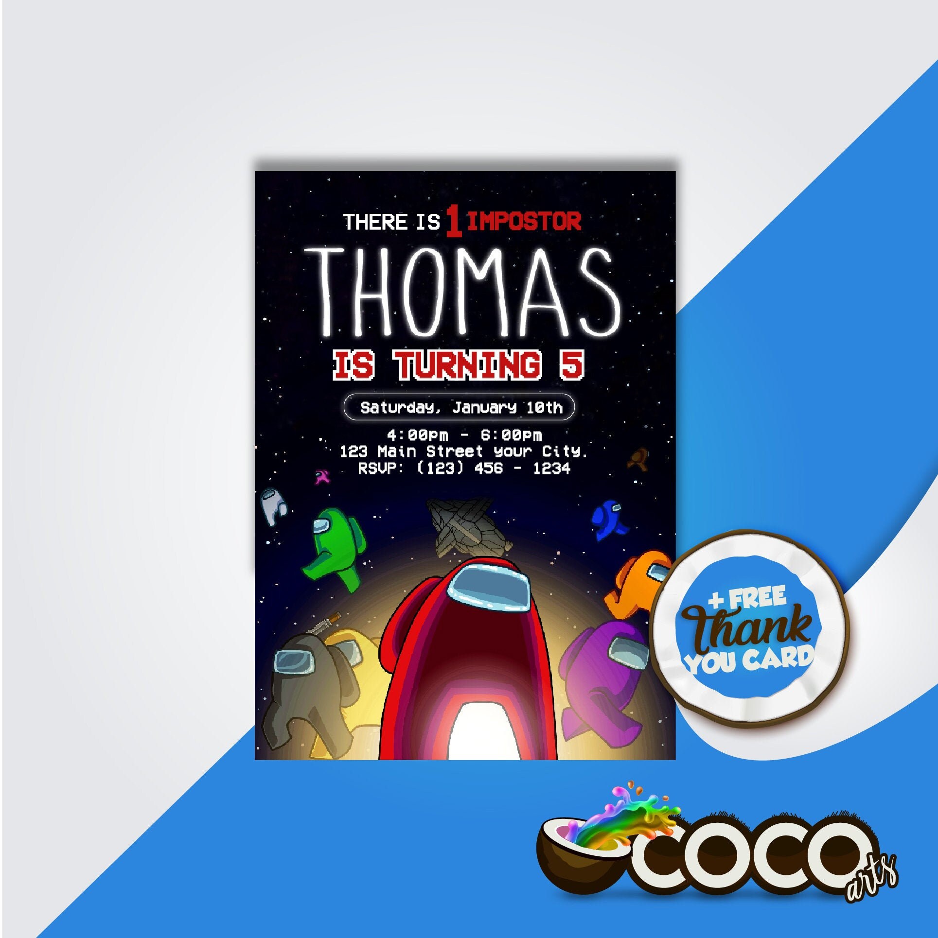 Invitaciones De Among Us