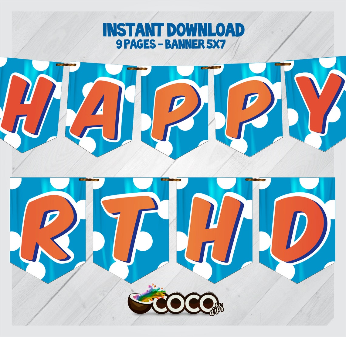 Blippi Happy Birthday Banner. Blippi Banner. Happy Birthday | Etsy