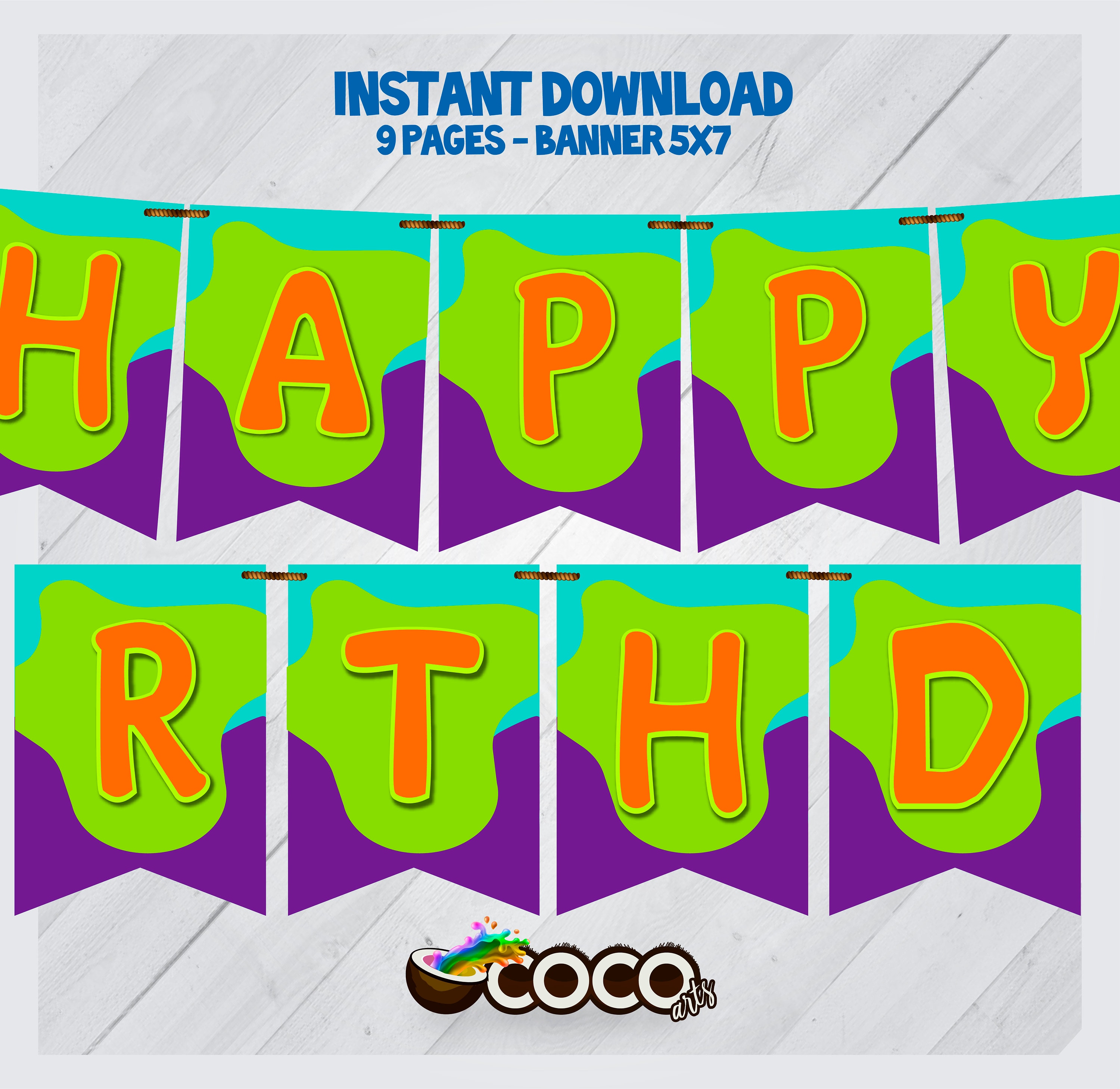 Scooby Doo Happy Birthday Banner. Scooby Doo Banner. Happy | Etsy