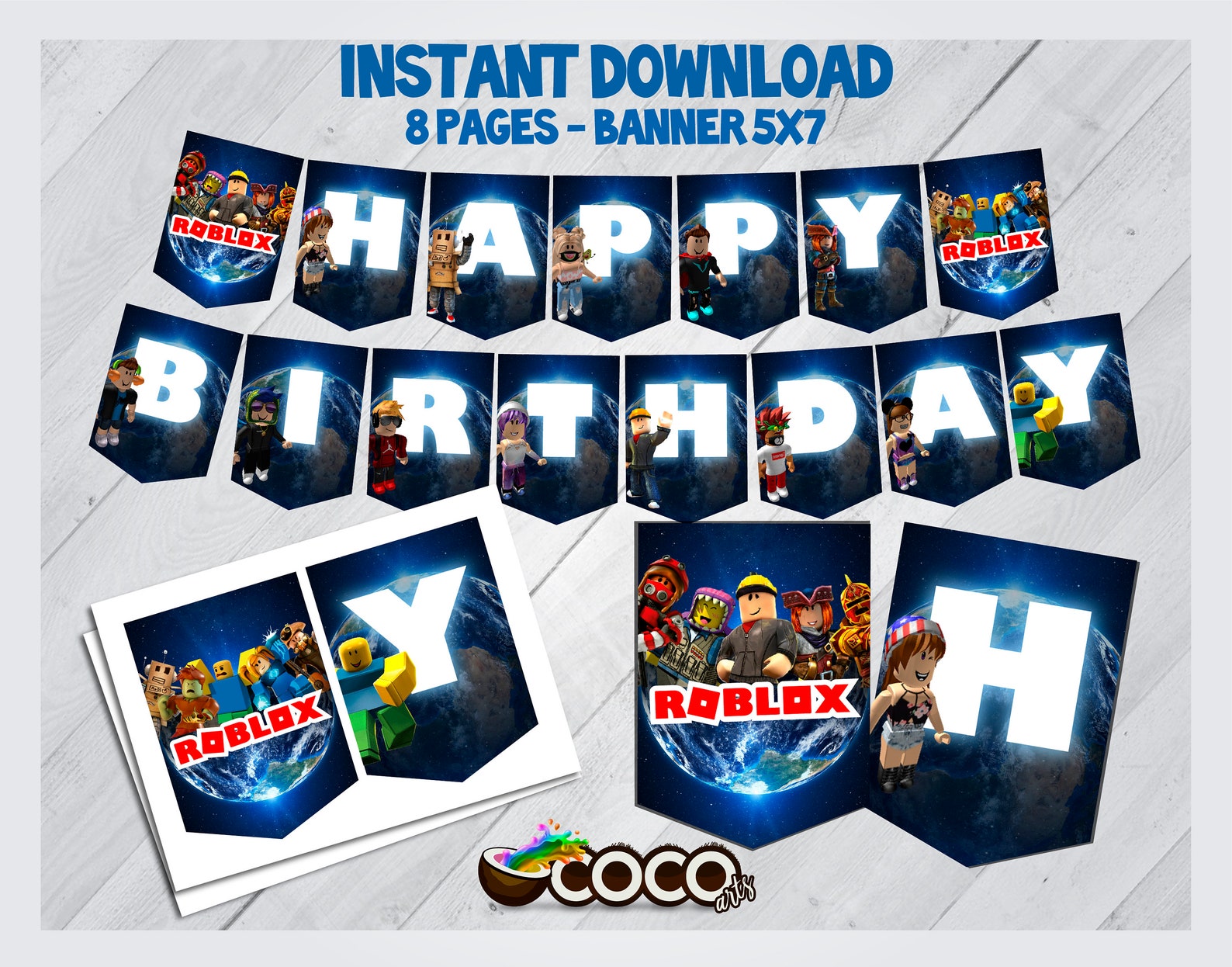 Roblox Happy Birthday Banner. Roblox Banner. Happy Birthday | Etsy