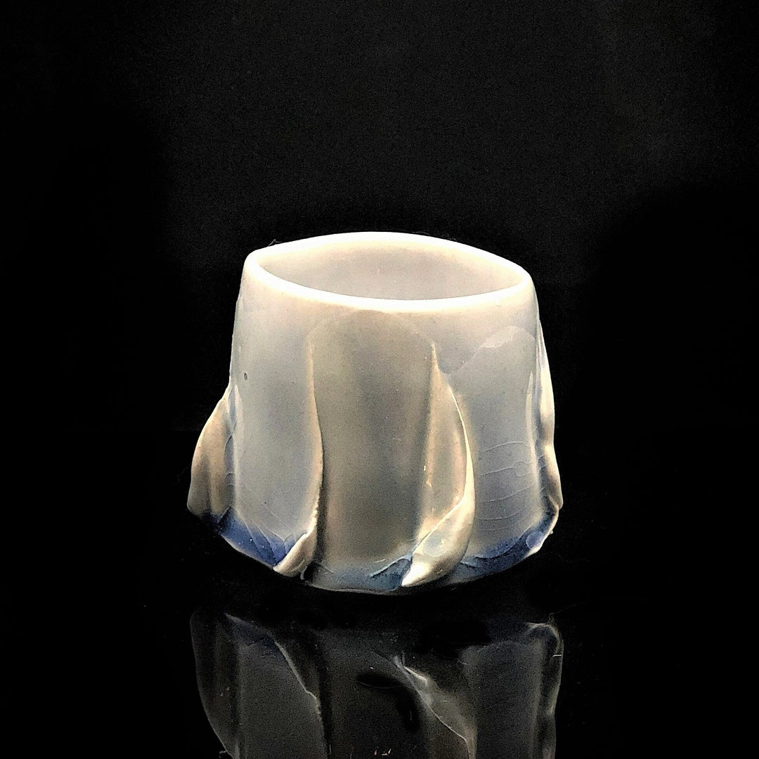 Guinomi "crystal Azure" (sake Cup) - Etsy