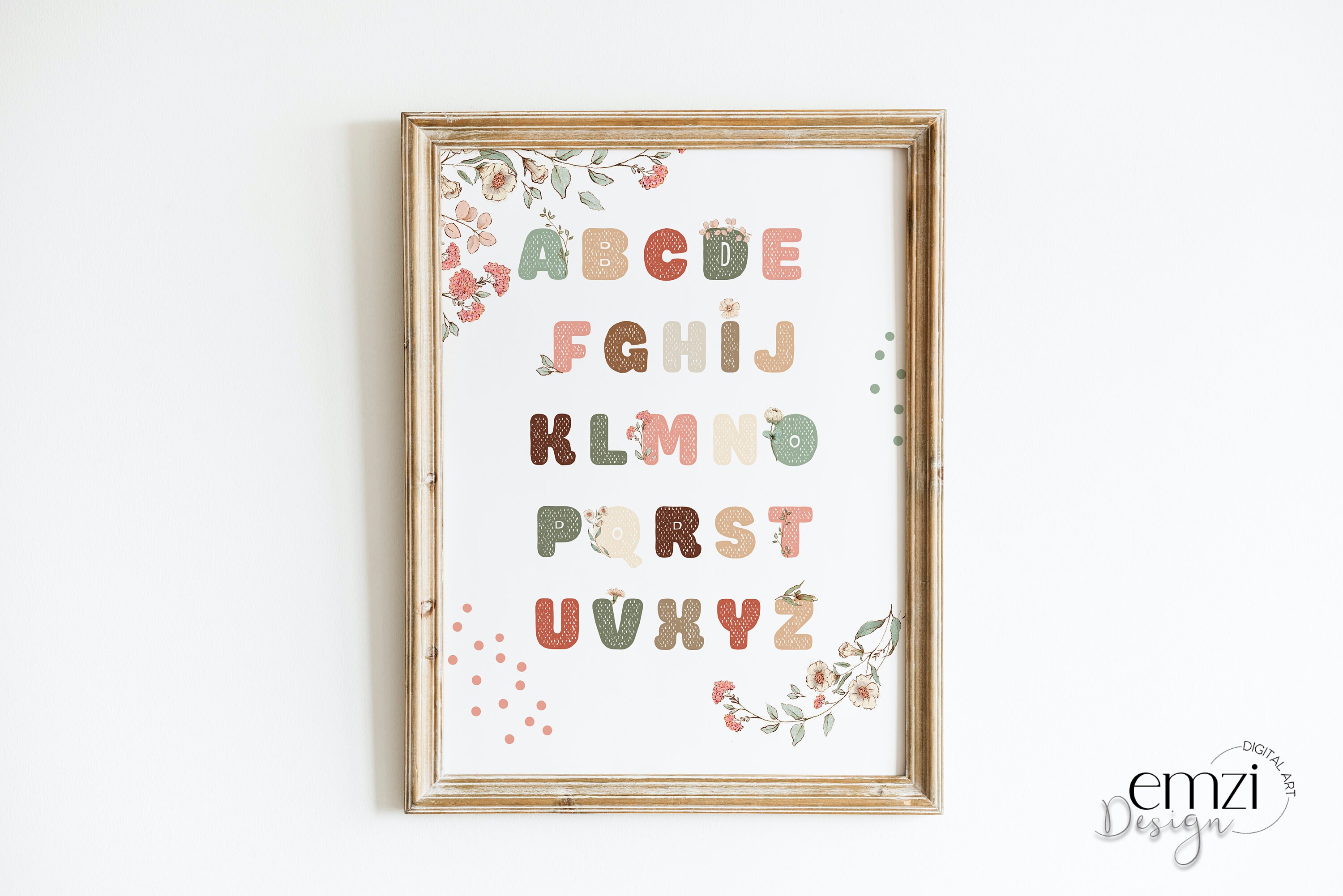 Alphabet Poster Abc Print for Nursery Kids Room or Playroom - Etsy