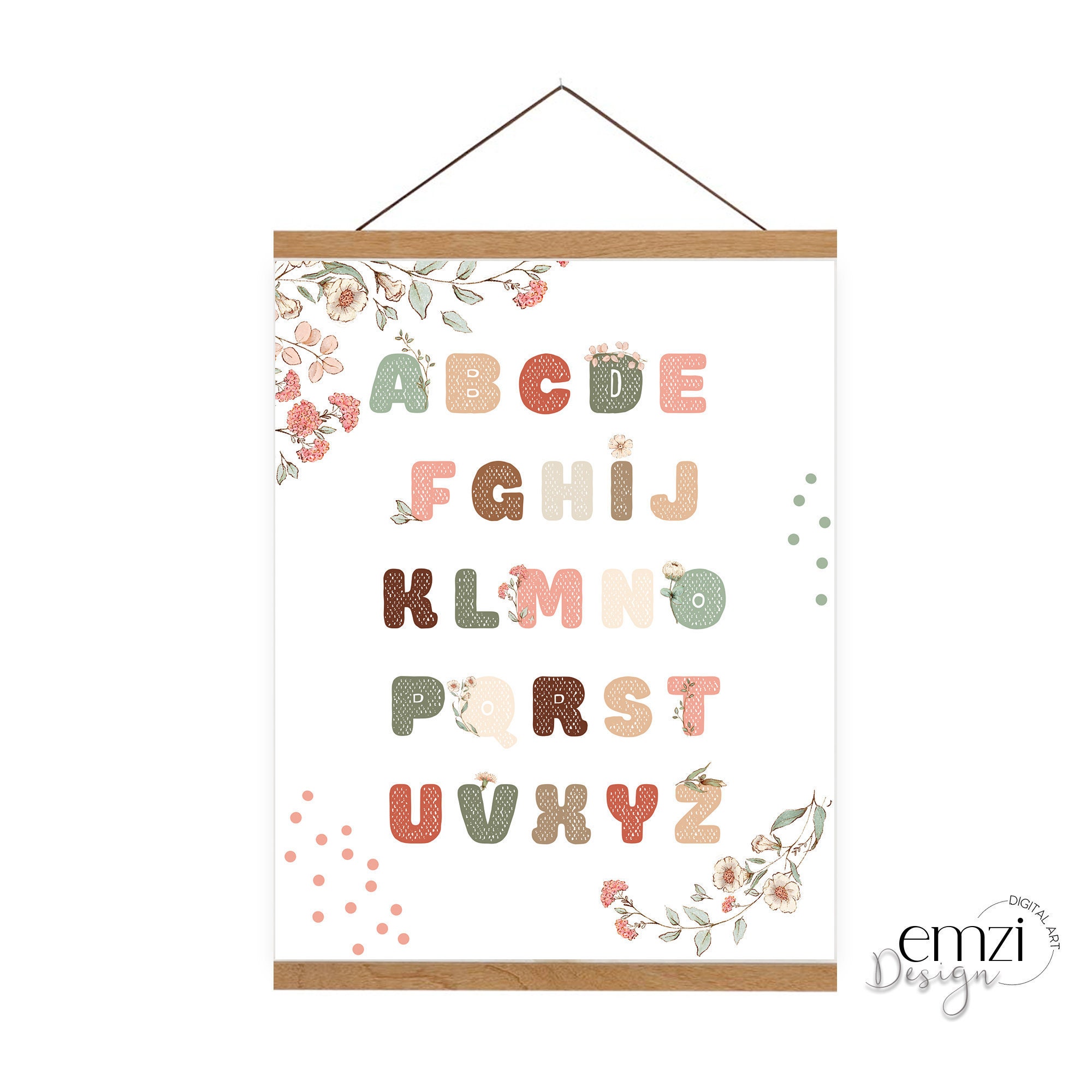 Alphabet Poster Abc Print for Nursery Kids Room or Playroom - Etsy