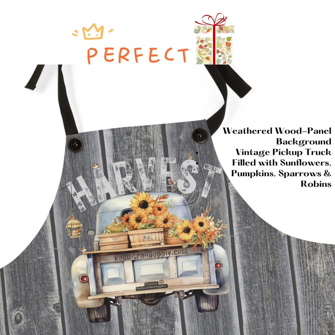 HARVEST Vintage Pickup Truck Apron - Etsy