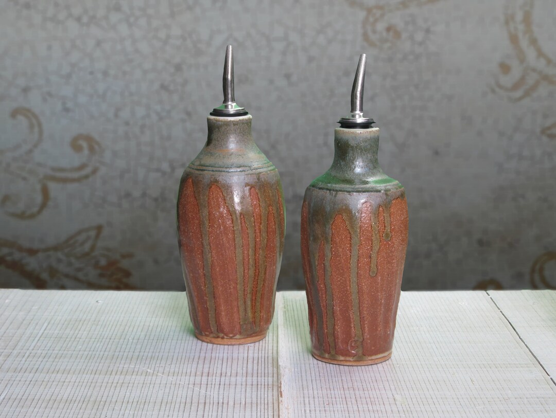 Rustic Green Drizzle Bottle - Etsy