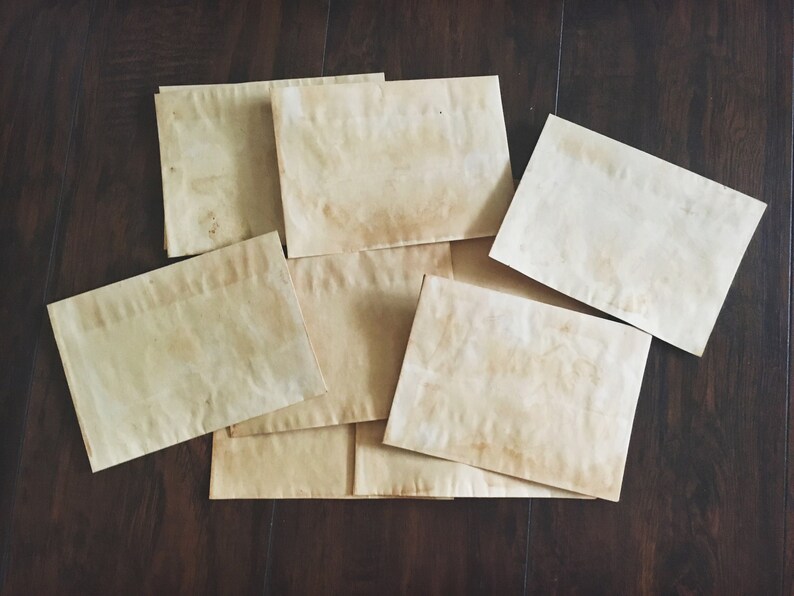 10 Medium Tea Stained/tea Dyed Envelopes Aged Envelopes - Etsy
