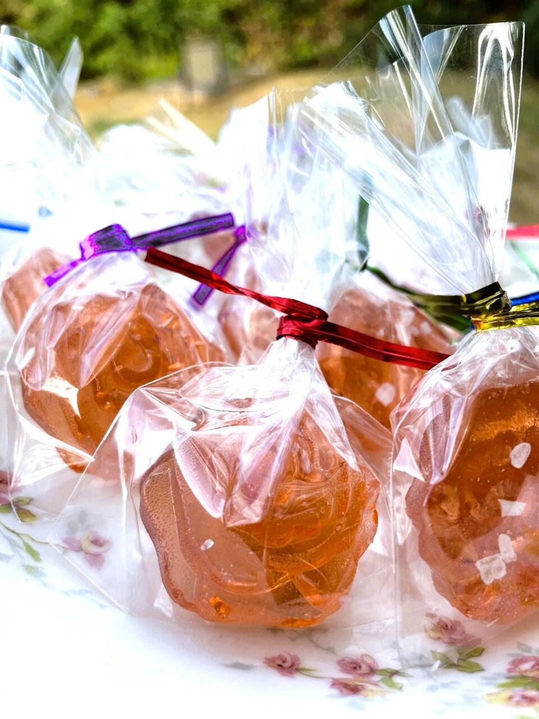 Salted Caramel Hard Candy Roses 10-pieces / Hard Caramel Candy - Etsy