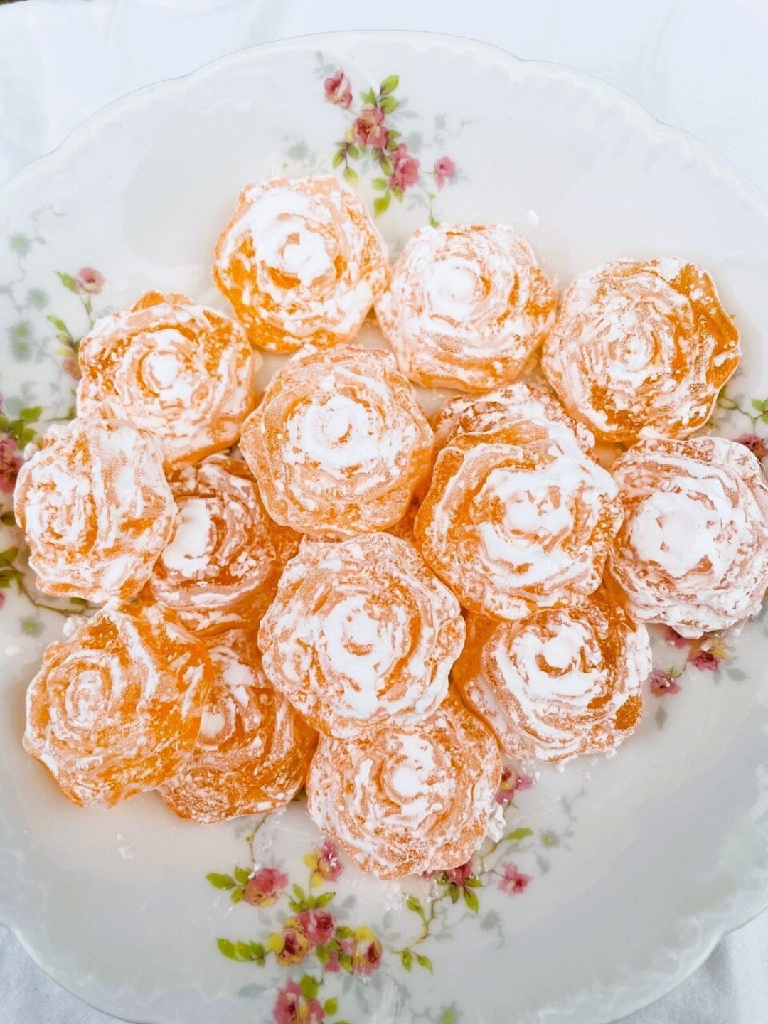 Mandarin Orange Rose-shaped Hard Candy 14 Pieces / Orange Hard Candy ...