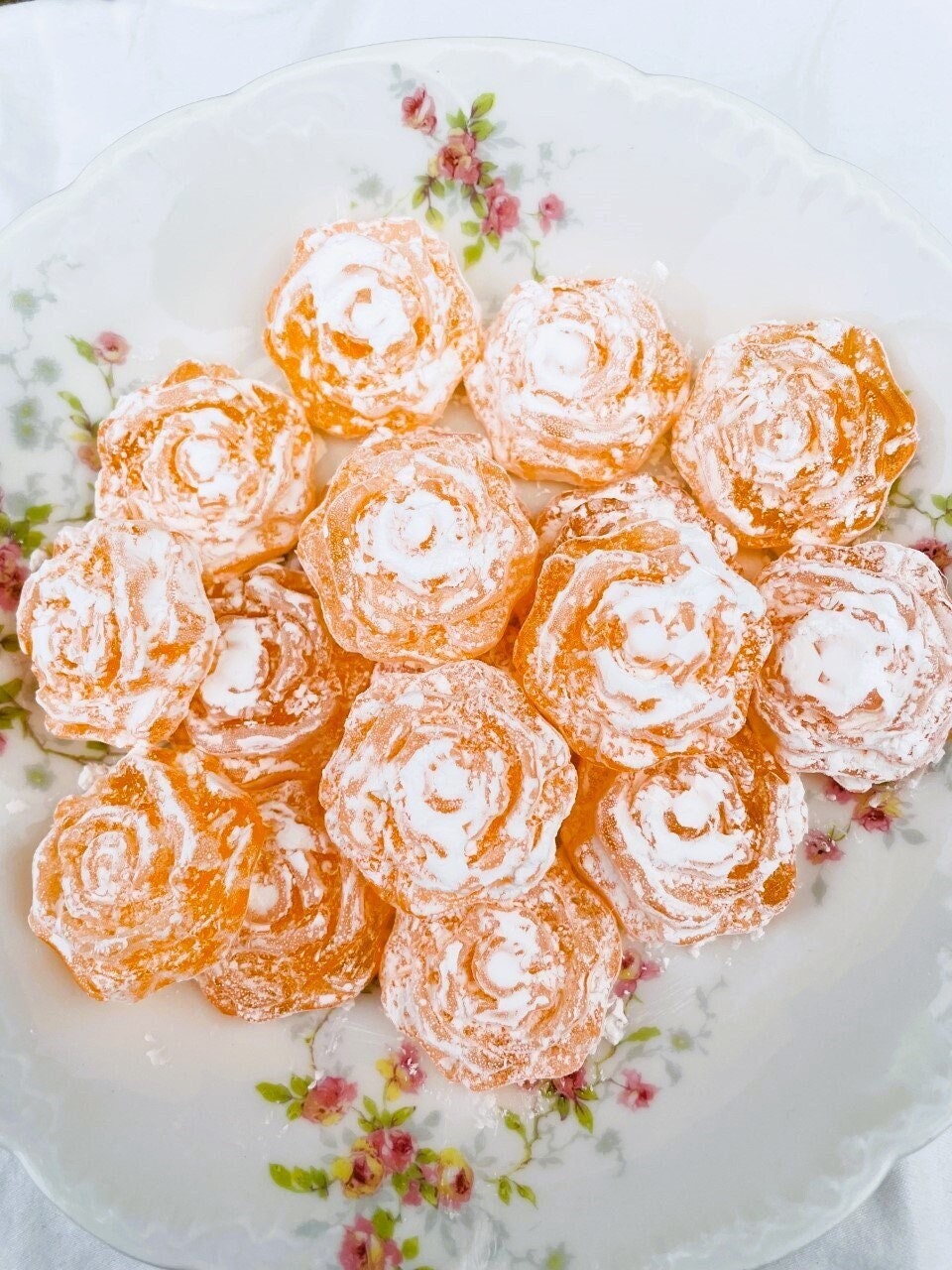 Mandarin Orange Rose-shaped Hard Candy 14 Pieces / Orange Hard Candy ...