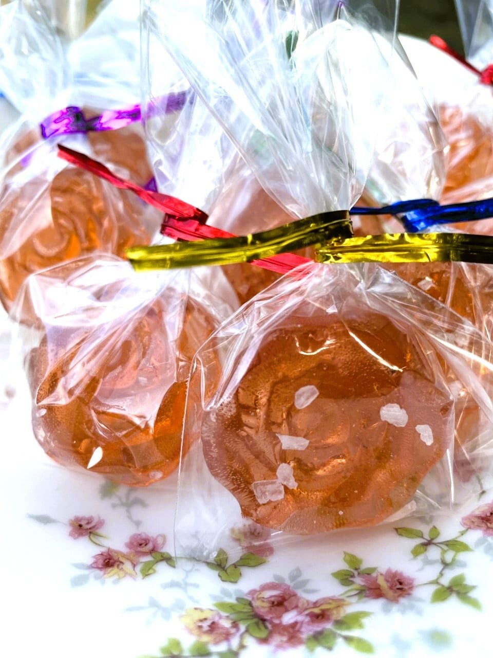 Salted Caramel Hard Candy Roses 10-pieces / Hard Caramel Candy - Etsy