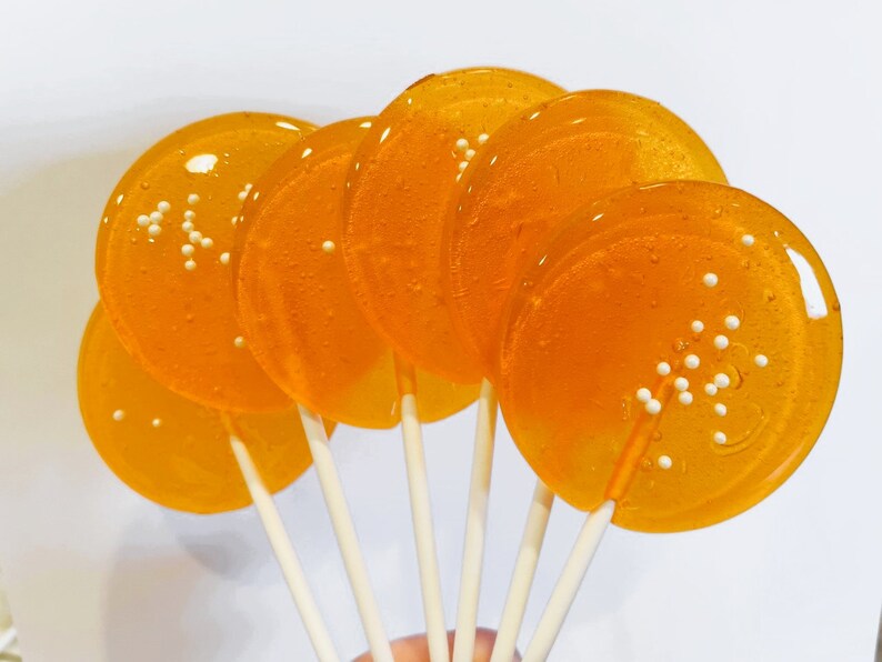 Mandarin Orange Classic Lollipops 7-set/ Fruity Lollipops / Old ...
