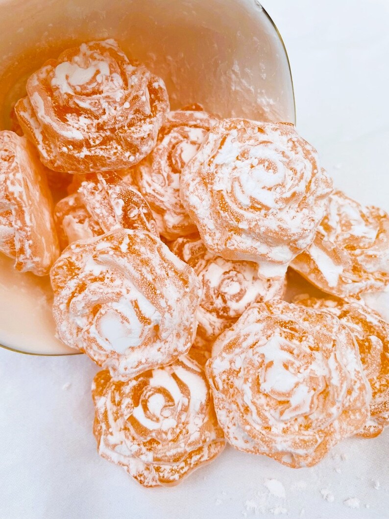Mandarin Orange Rose-shaped Hard Candy 14 Pieces / Orange Hard Candy ...