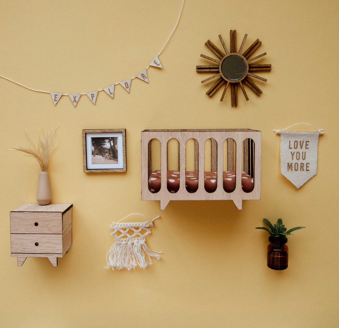 Miniature Macrame Wall Hanging 1:12 Scale - Etsy