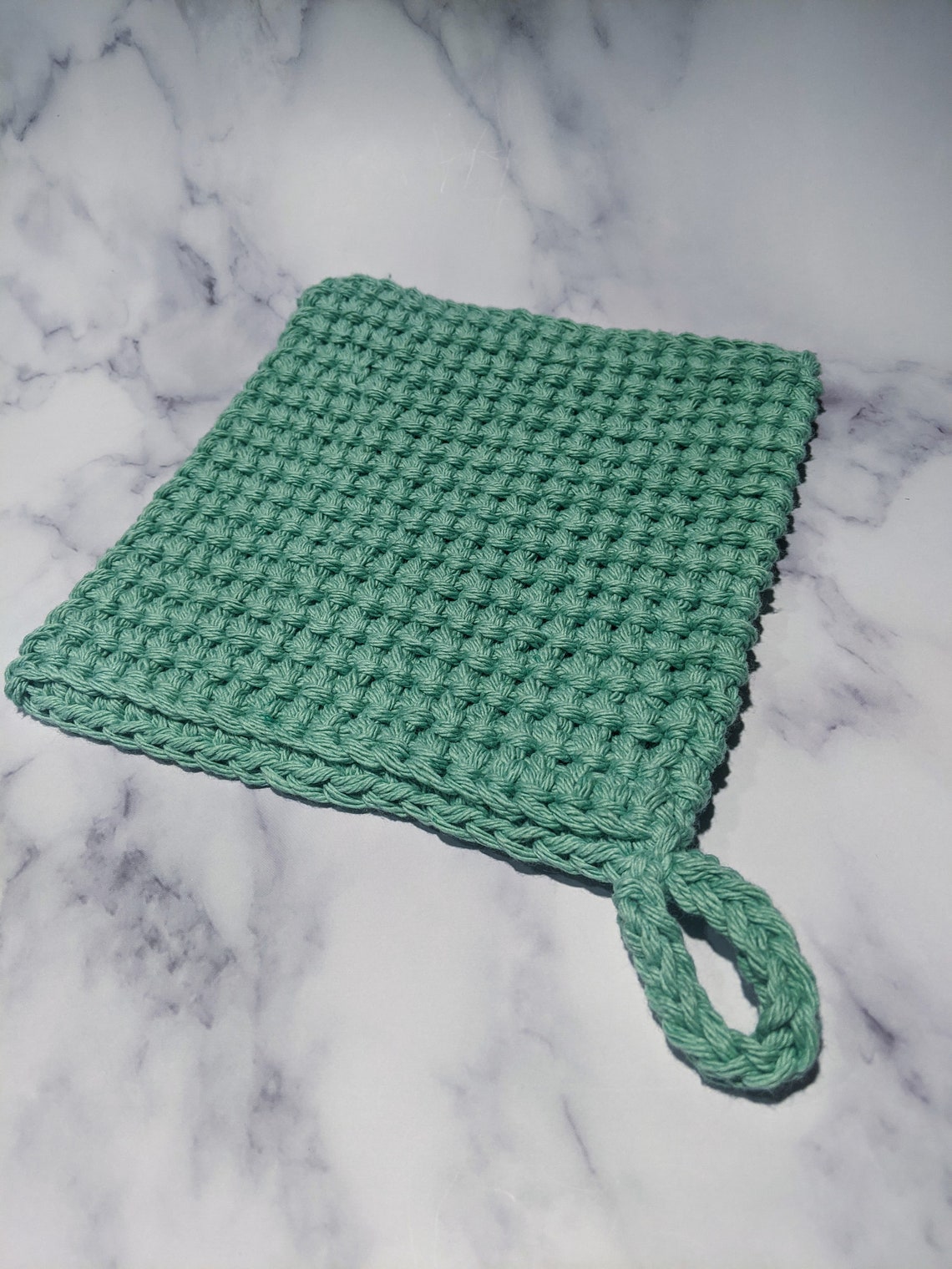 Crocheted Trivet Pot Holder With Loop - Etsy