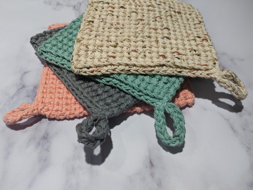Crocheted Trivet - Pot Holder With Loop - Etsy