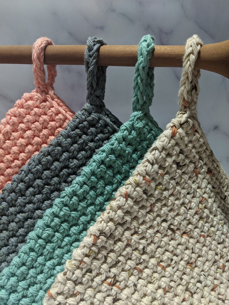 Crocheted Trivet Pot Holder With Loop - Etsy