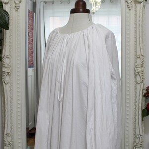 Adjustable Renaissance Chemise | White Cotton | Victorian Regency ...