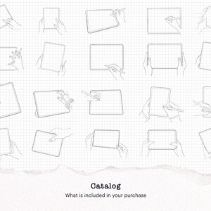 30 Procreate Hands Holding iPad Stamps, Hand Pose Brushes, Procreate ...