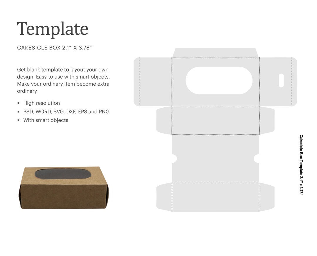 Cakesicles Box Blank Template, Mini Cakesicles Box Template, Party Cake ...