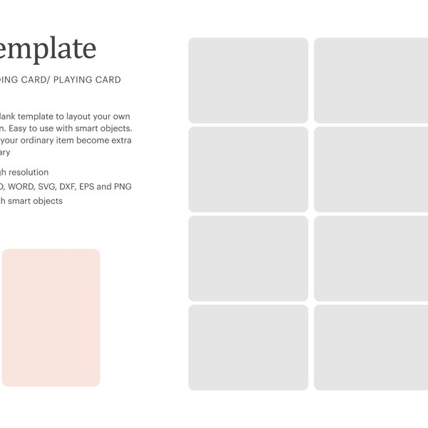 Cricut Trading Card Template - Etsy